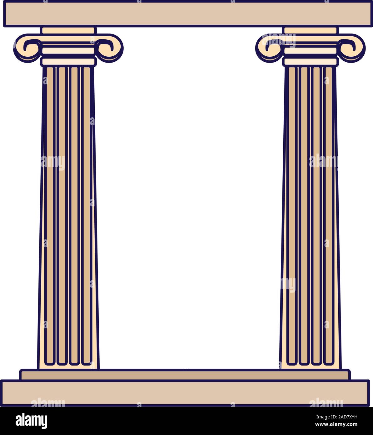 Doric order columns temple Cut Out Stock Images & Pictures - Alamy
