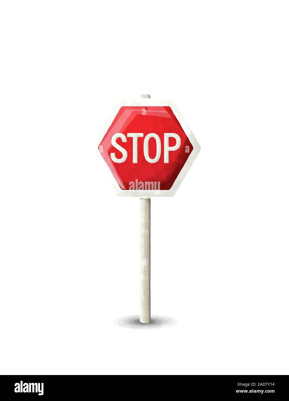 Watercolor stop sign Stock Photo - Alamy