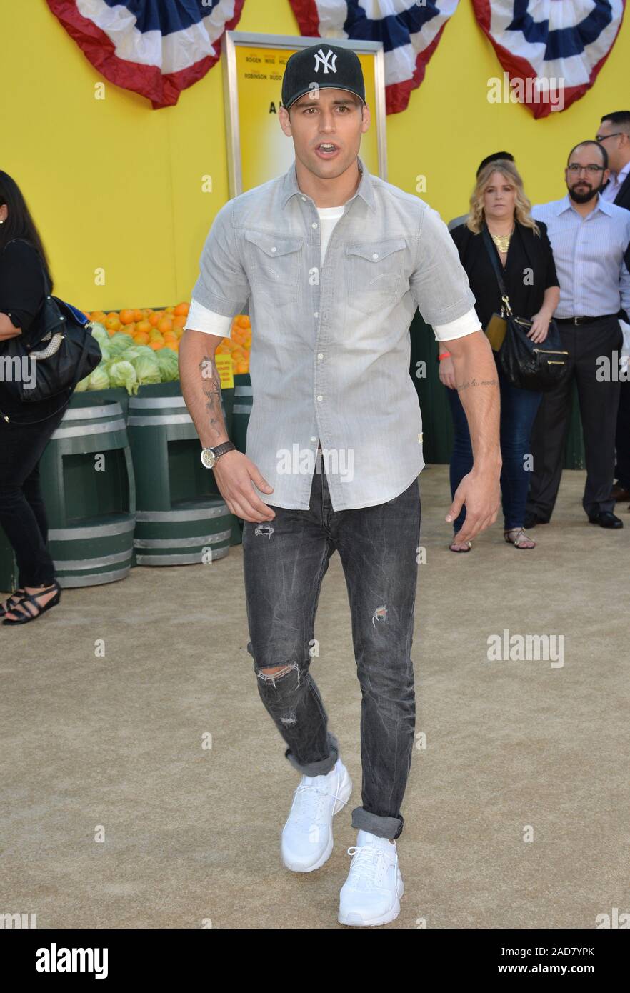 LOS ANGELES, CA. August 9, 2016: Actor Ryan Guzman at the world ...