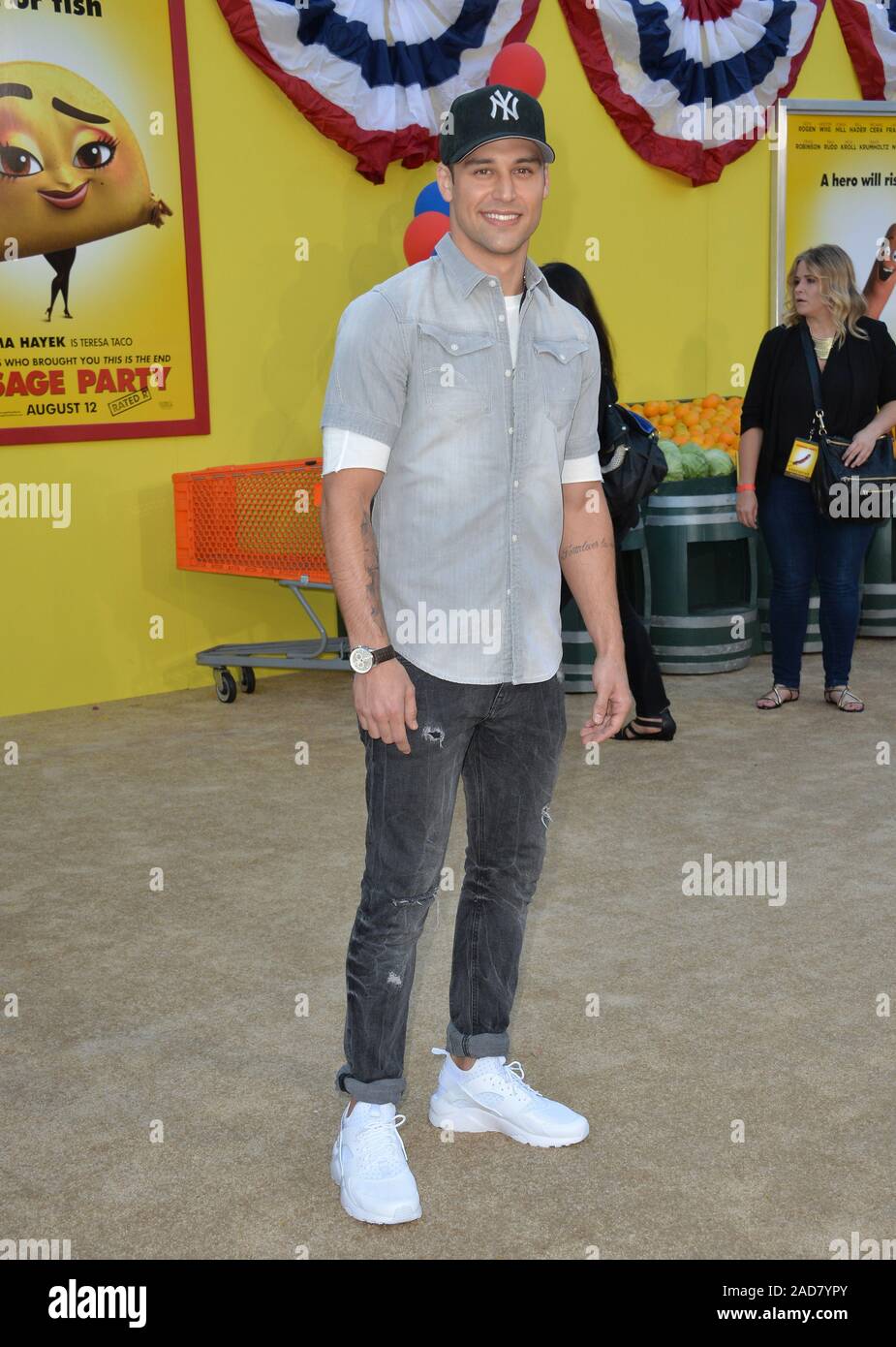 LOS ANGELES, CA. August 9, 2016: Actor Ryan Guzman at the world ...