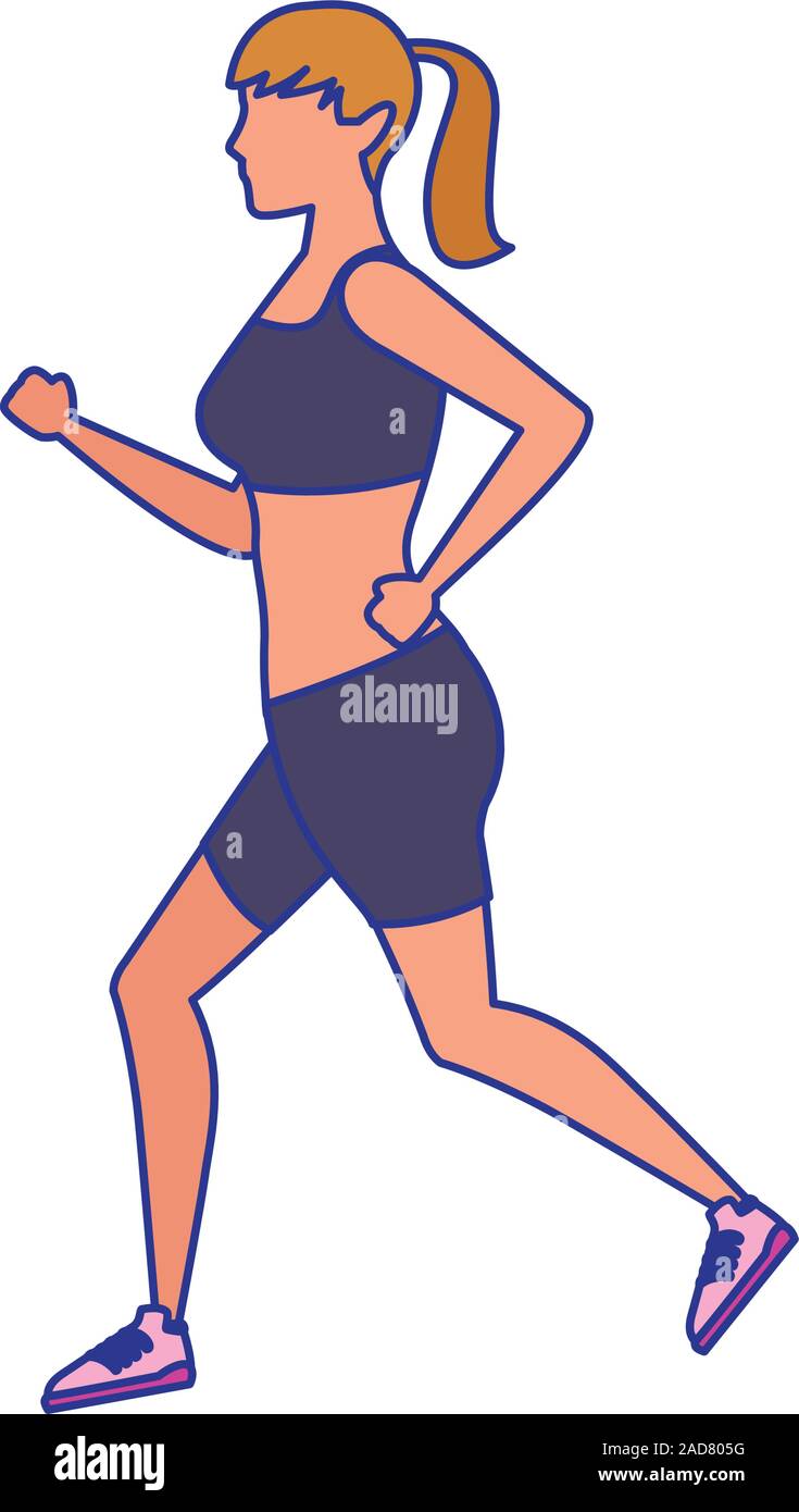 avatar fitness woman running icon Stock Vector Image & Art - Alamy