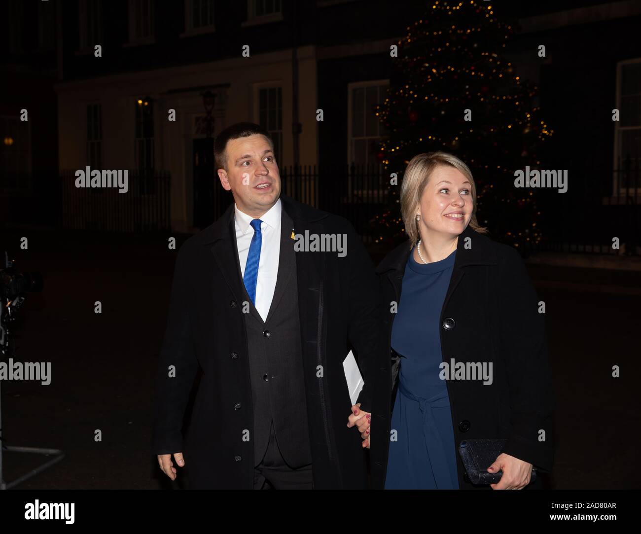 London, UK. 3rd Dec, 2019. Prime Minister Prime Minister Jüri ...