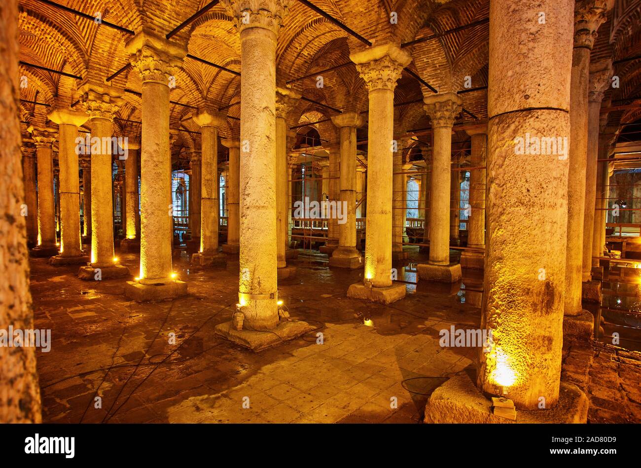 The Basilica Cistern - underground water reservoir build by Emperor ...