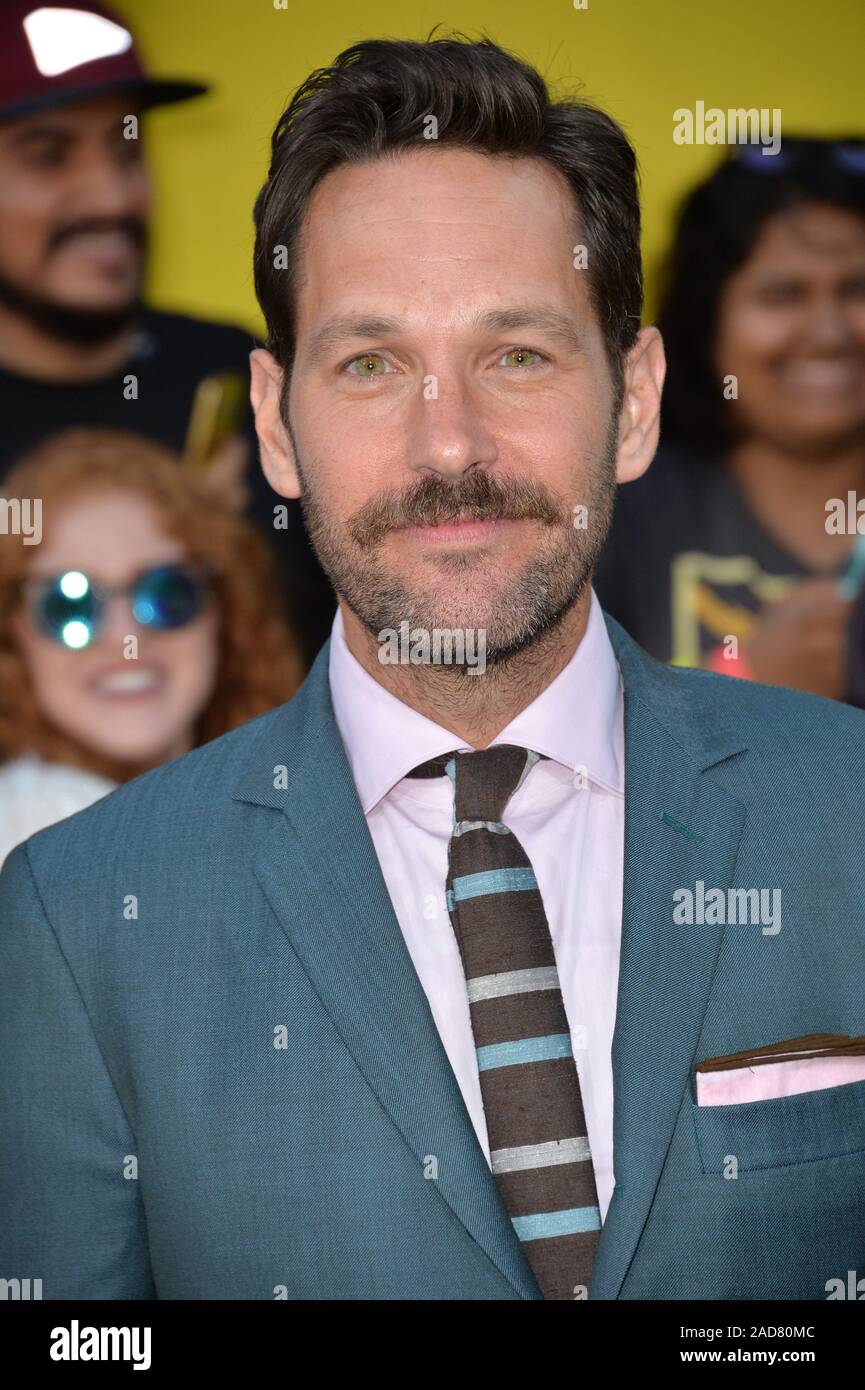 LOS ANGELES, CA. August 9, 2016: Actor Paul Rudd at the world premiere ...