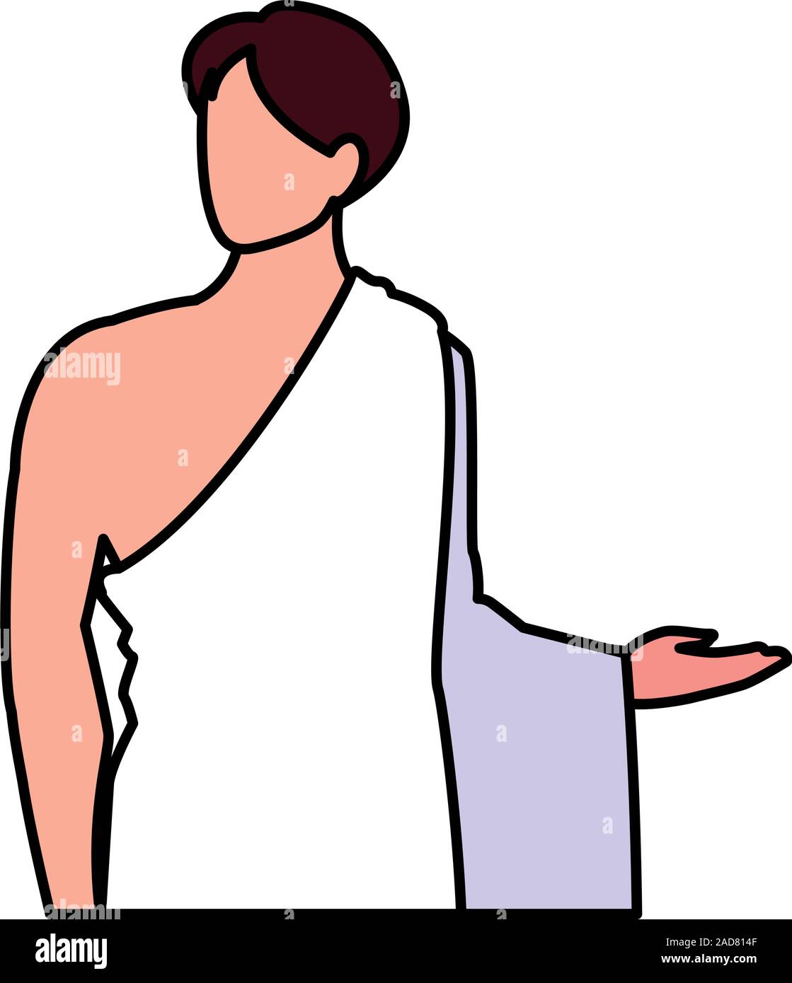 man pilgrim hajj on white background vector illustration design Stock ...