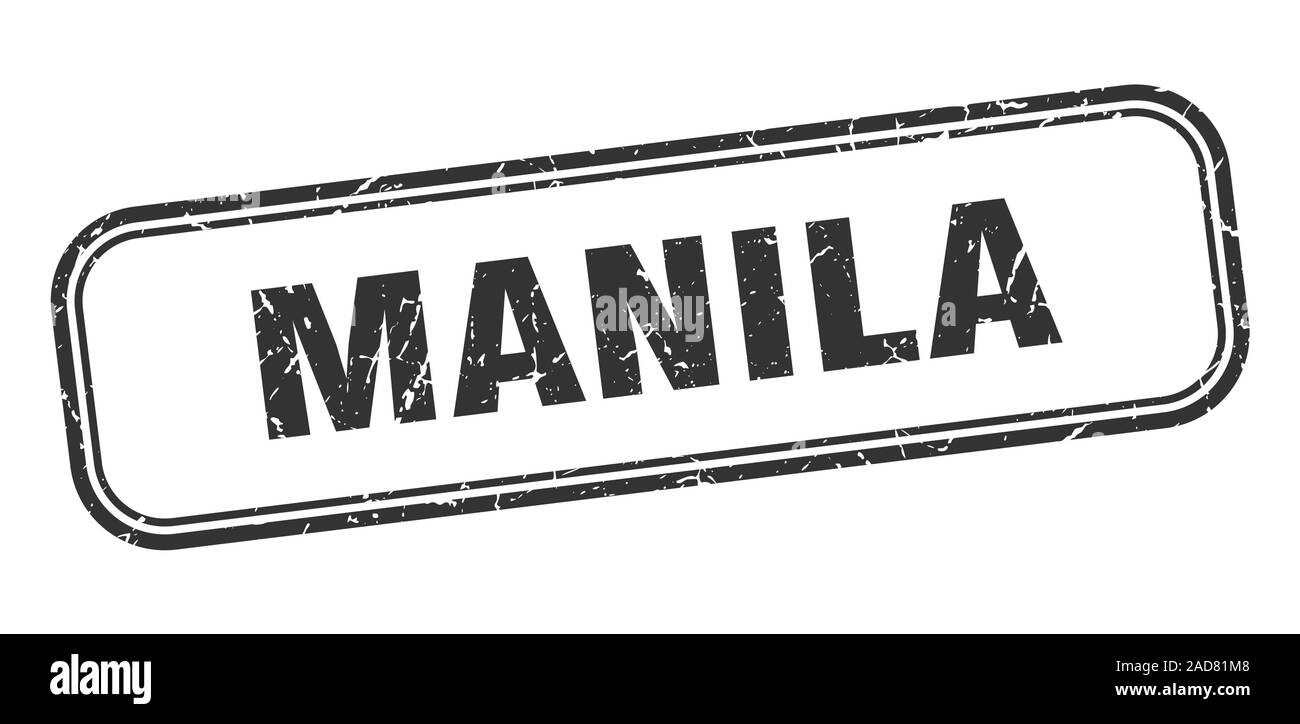 Manila stamp. Manila black grunge isolated sign Stock Vector Image ...