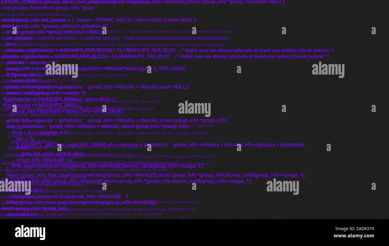 Purple Screen Coding Hacker Concept Animation With Glitch Programming Code Typing Error Big