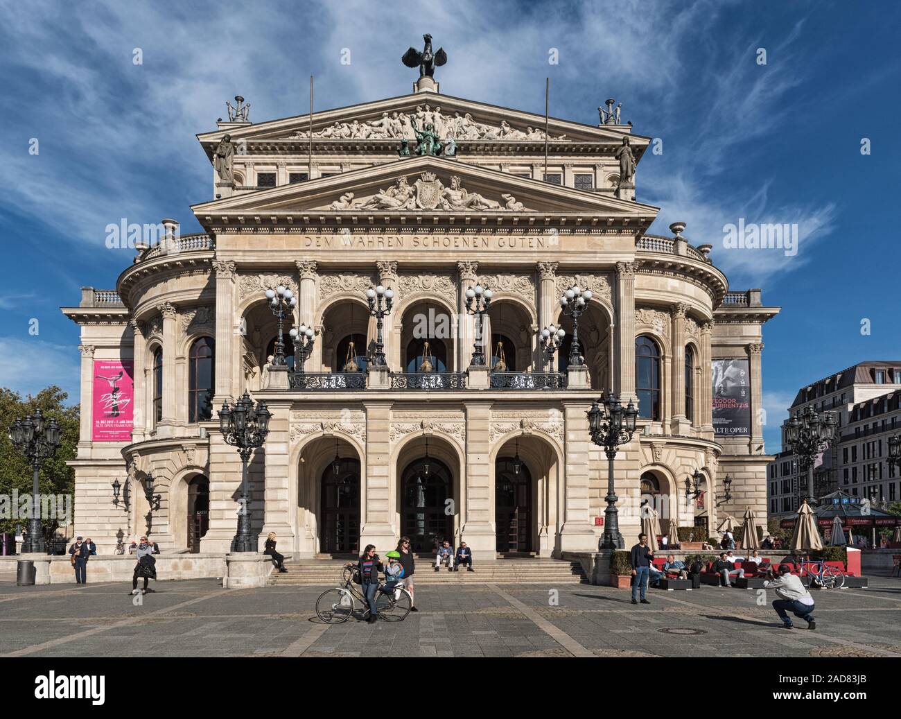 view of the opera oquare and the reconstructed house alte oper, or old ...