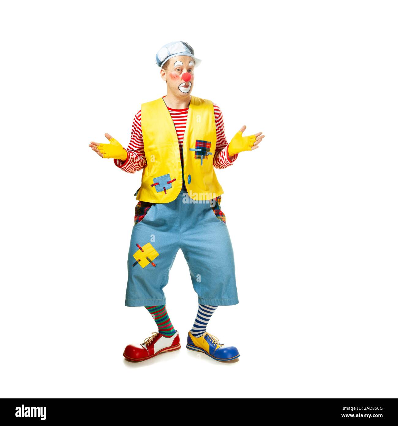 A funny clown with smiling joyful expression Stock Photo - Alamy