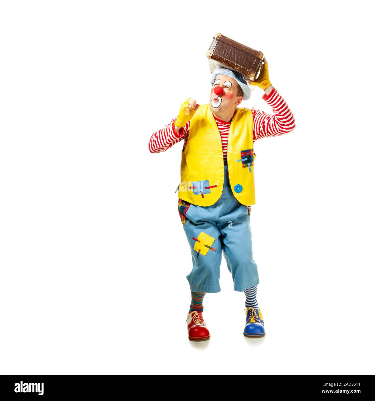 A funny clown with smiling joyful expression Stock Photo - Alamy