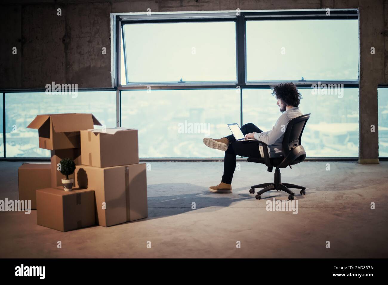 Professional male architect using ruler hi-res stock photography and ...