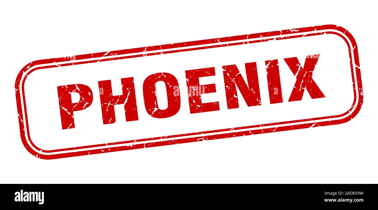Phoenix stamp. Phoenix red grunge isolated sign Stock Vector Image ...