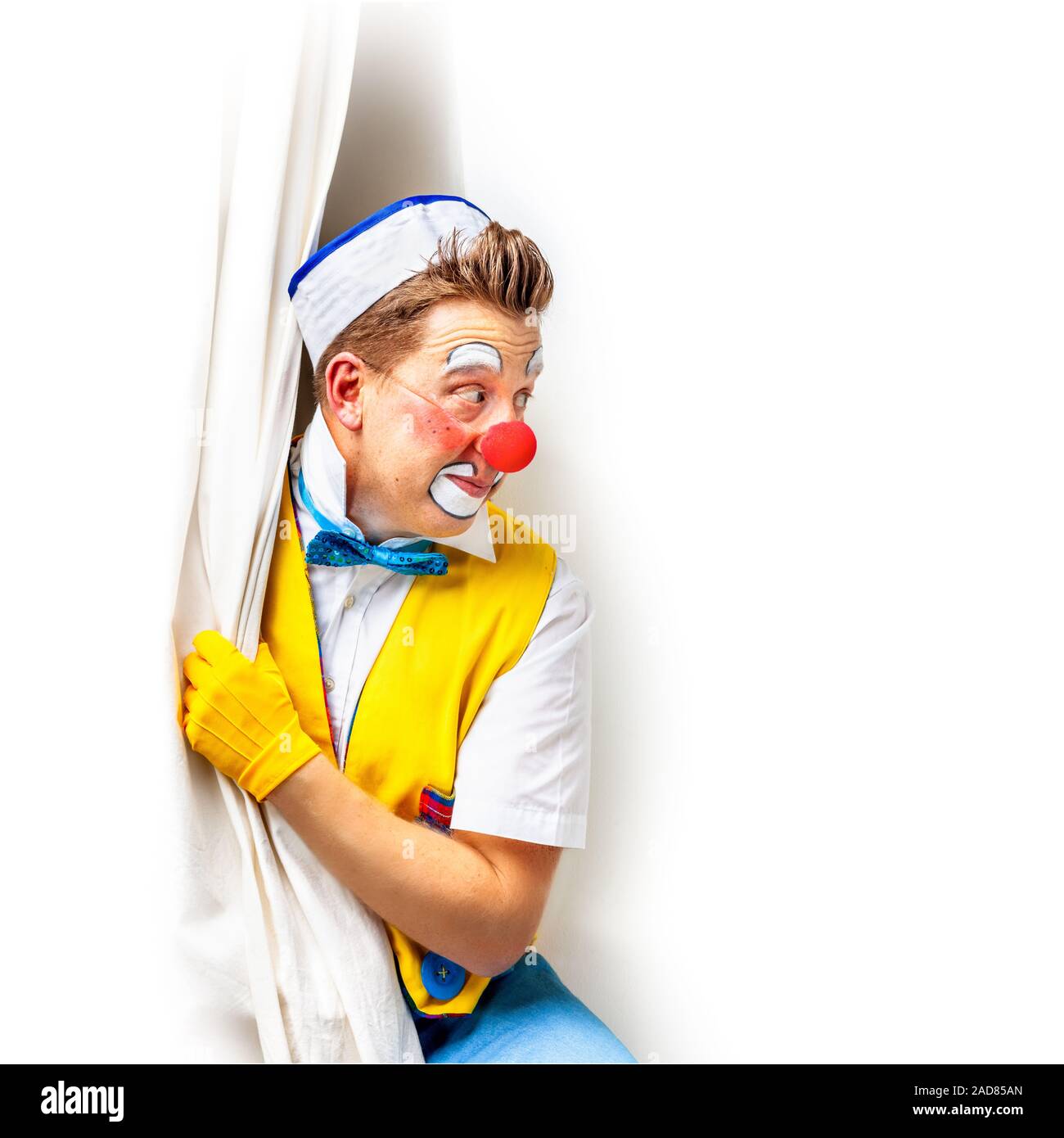 A funny clown with smiling joyful expression Stock Photo - Alamy