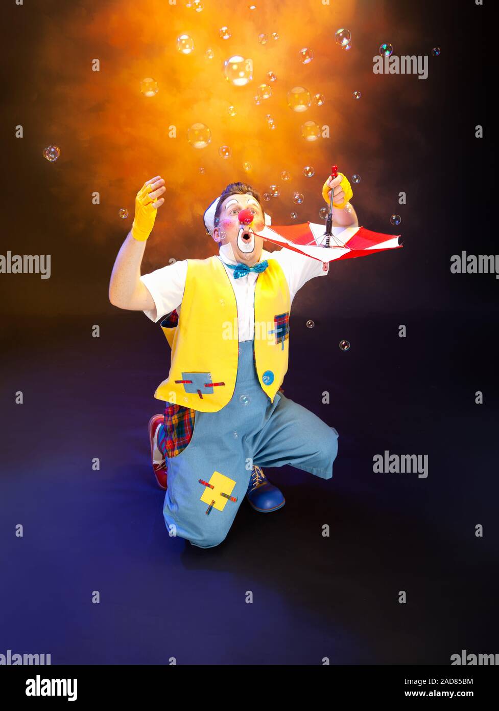 A funny clown with smiling joyful expression Stock Photo - Alamy