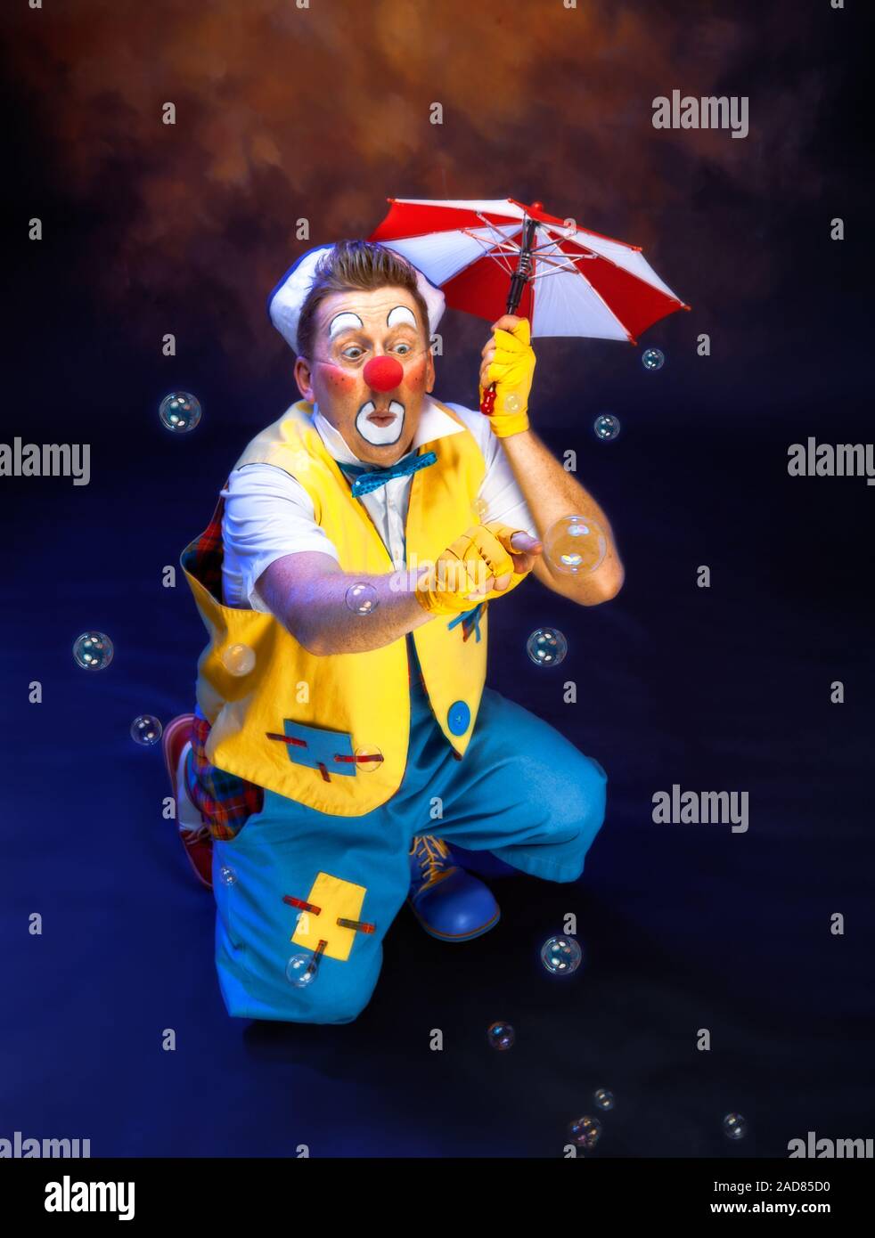 A funny clown with smiling joyful expression Stock Photo - Alamy