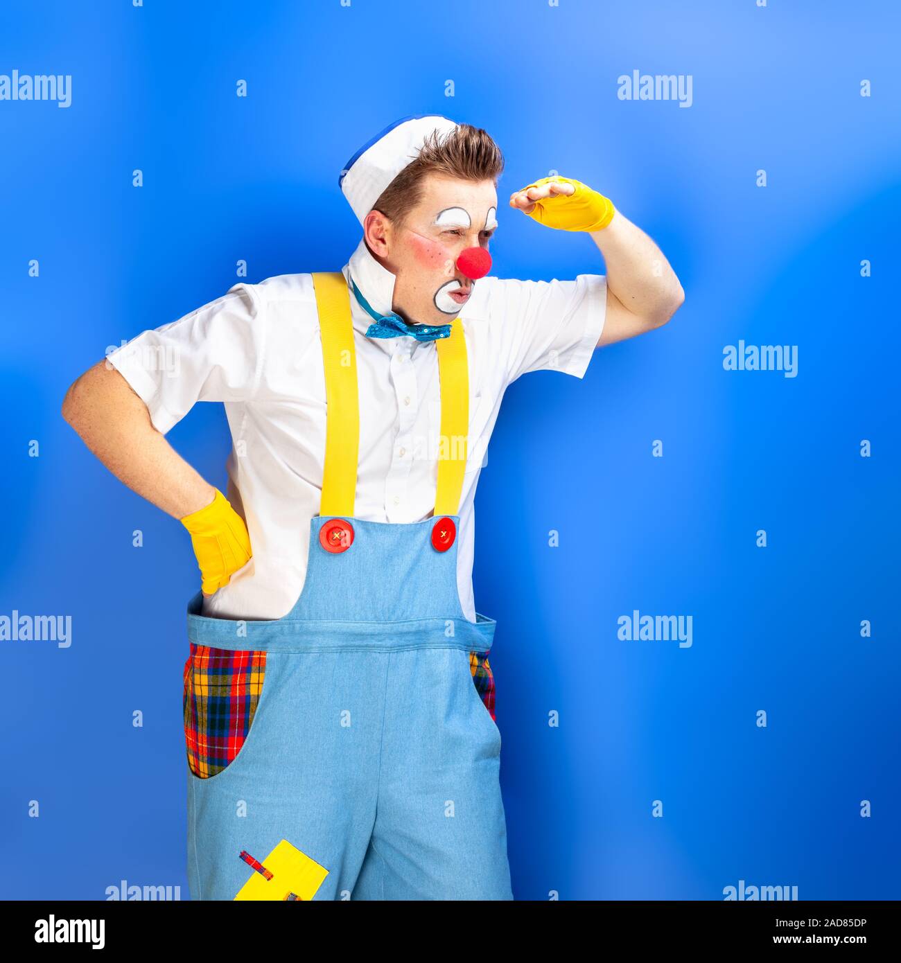 A funny clown with smiling joyful expression Stock Photo - Alamy