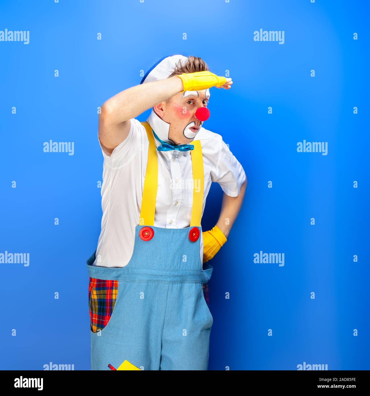 A funny clown with smiling joyful expression Stock Photo - Alamy