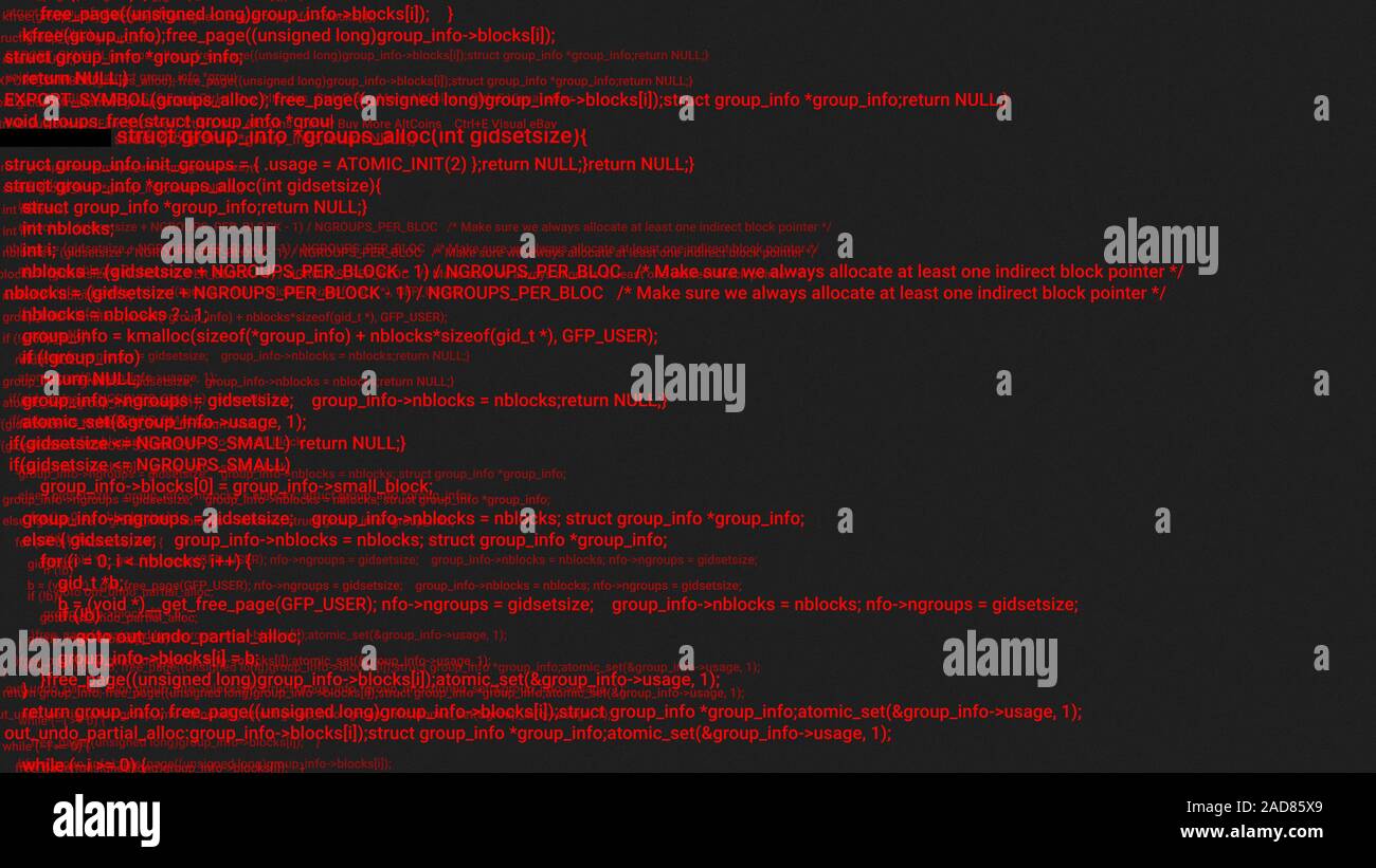 Red Screen Coding Hacker Concept Animation With Glitch Programming Code Typing Error Big Data