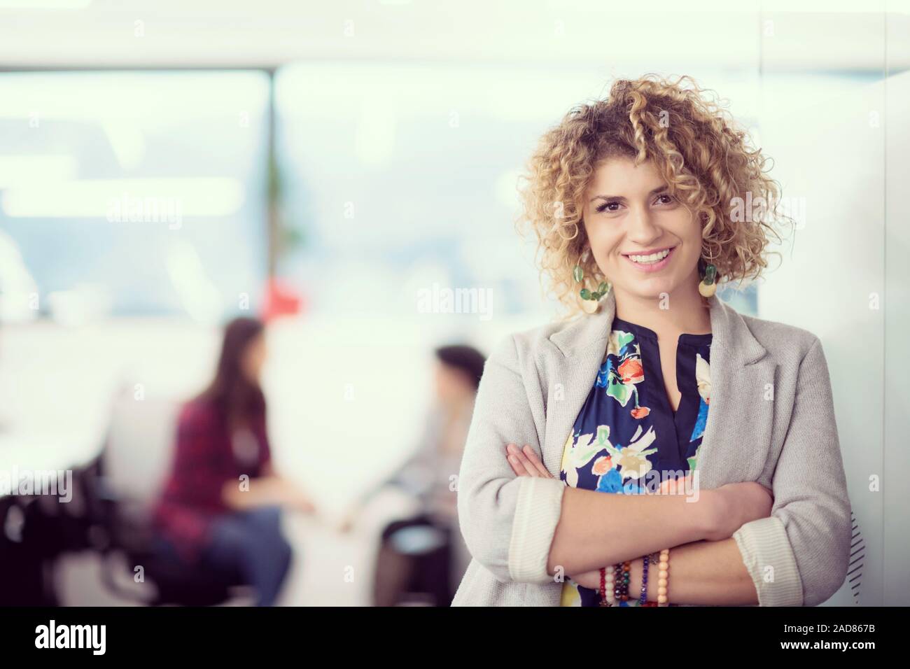 Portrait of successful female software developer Stock Photo - Alamy