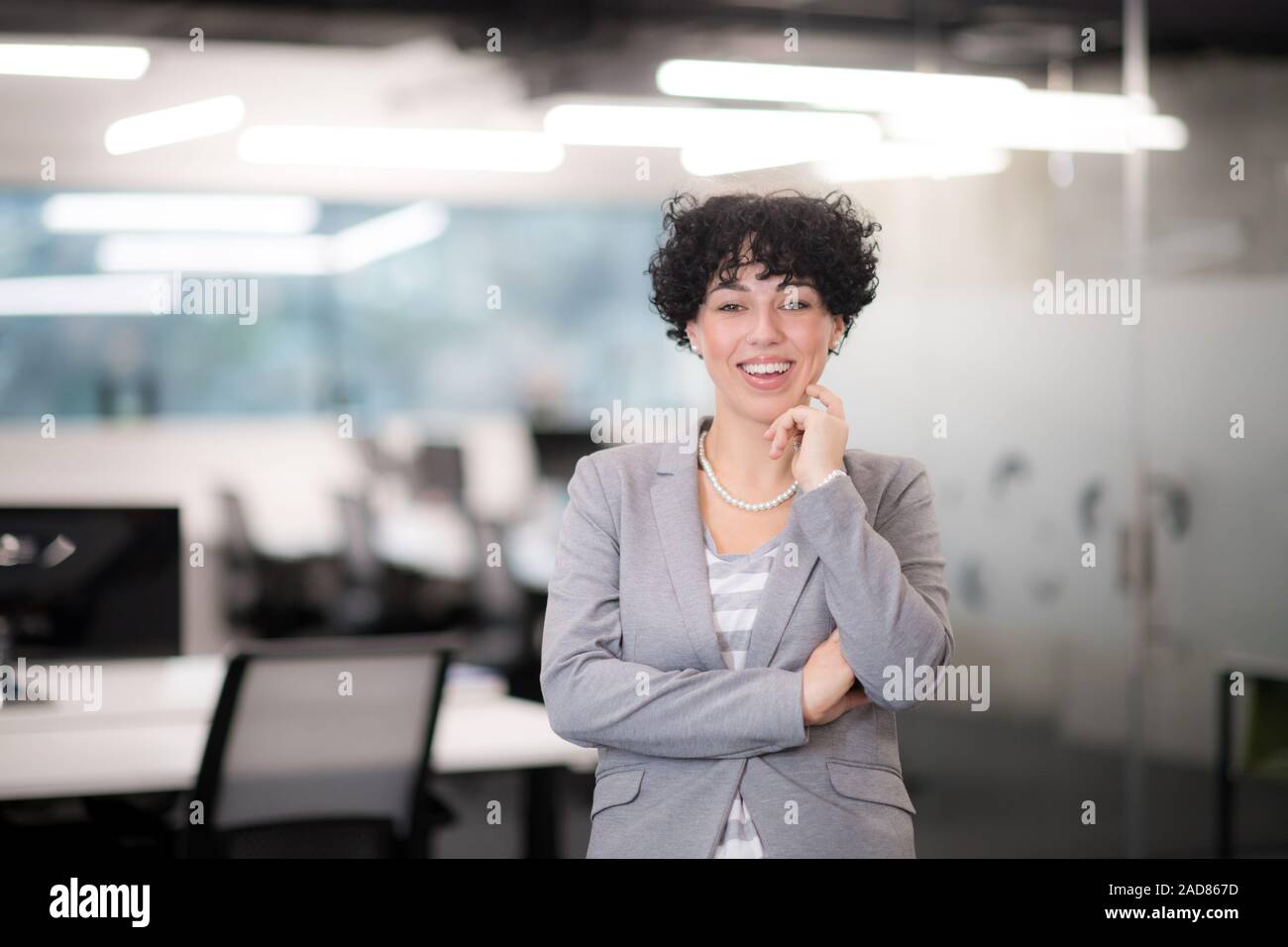 Portrait of successful female software developer Stock Photo - Alamy