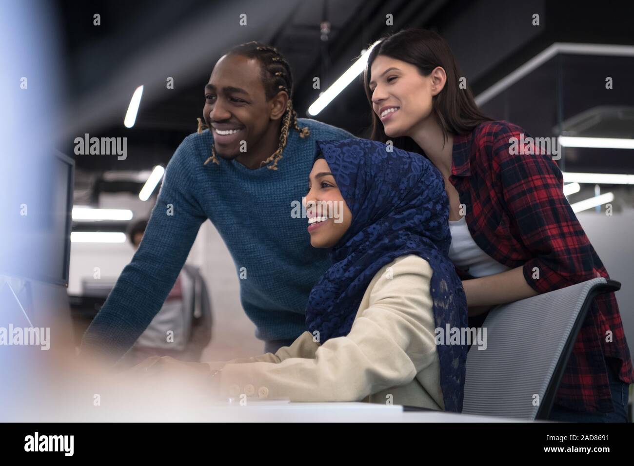 Group multiethnic software developers hi-res stock photography and ...