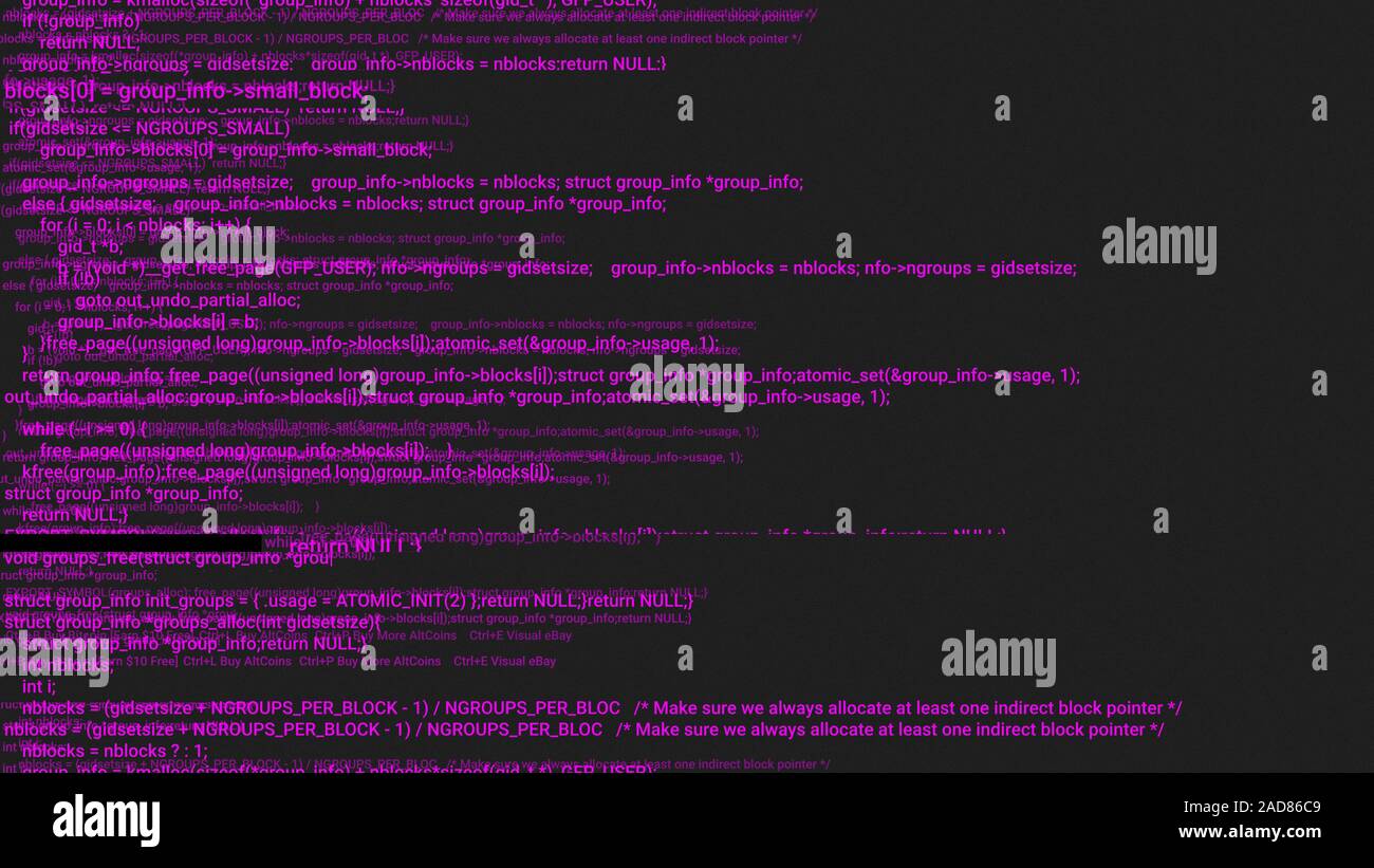 Pink Screen Coding Hacker Concept Animation With Glitch Programming Code Typing Error Big Data