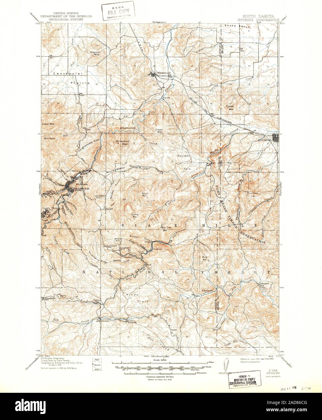 Map of sturgis south dakota hi-res stock photography and images - Alamy
