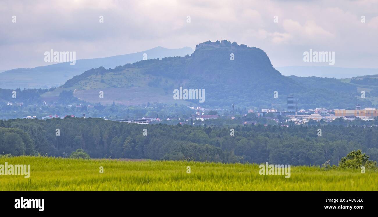 The long extinct volcano Hohentwiel Stock Photo - Alamy