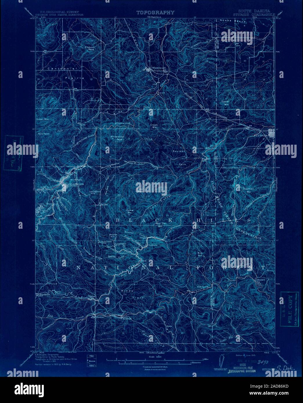 Map of sturgis south dakota hi-res stock photography and images - Alamy