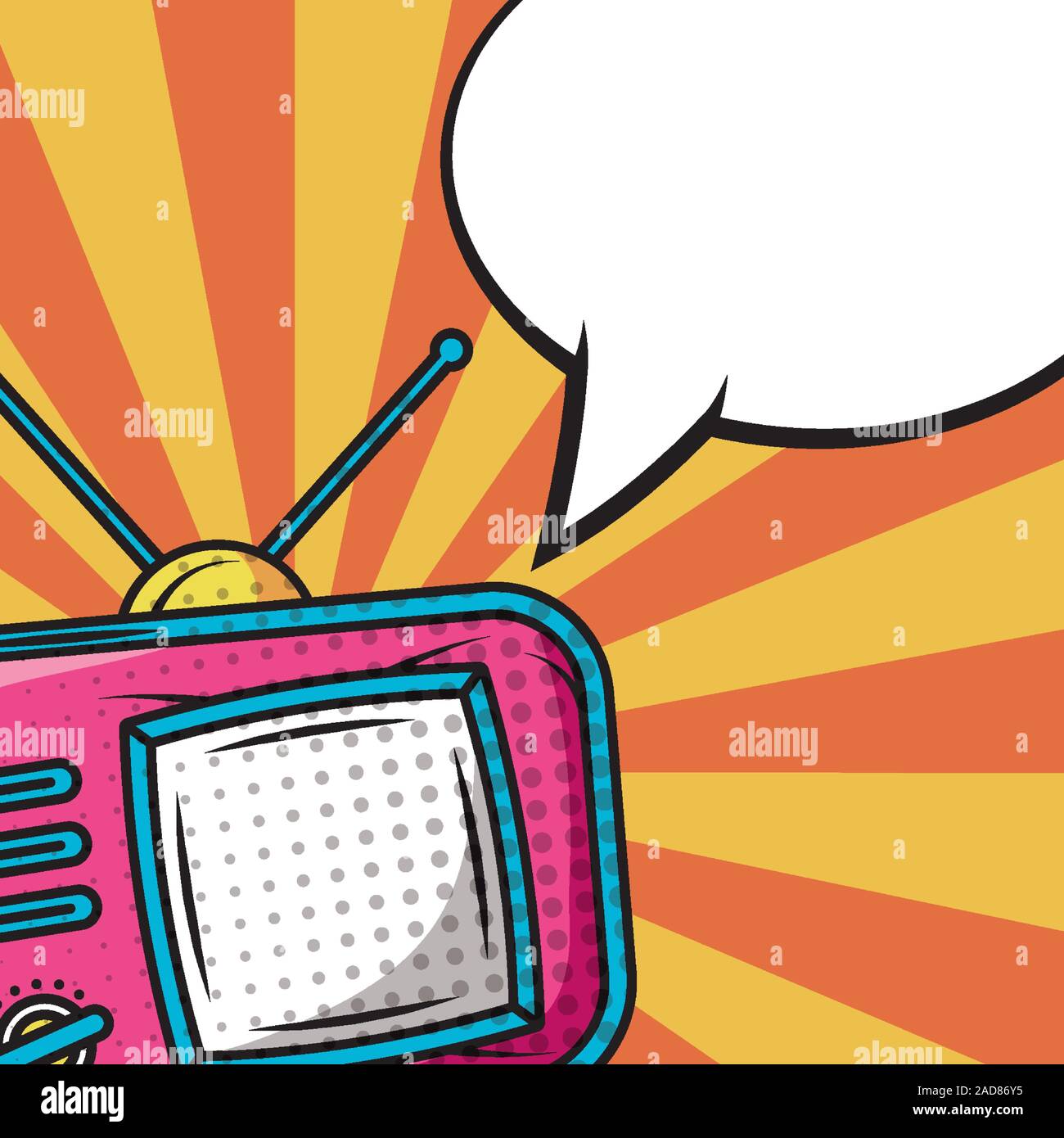 retro tv pop art style Stock Vector Image & Art - Alamy