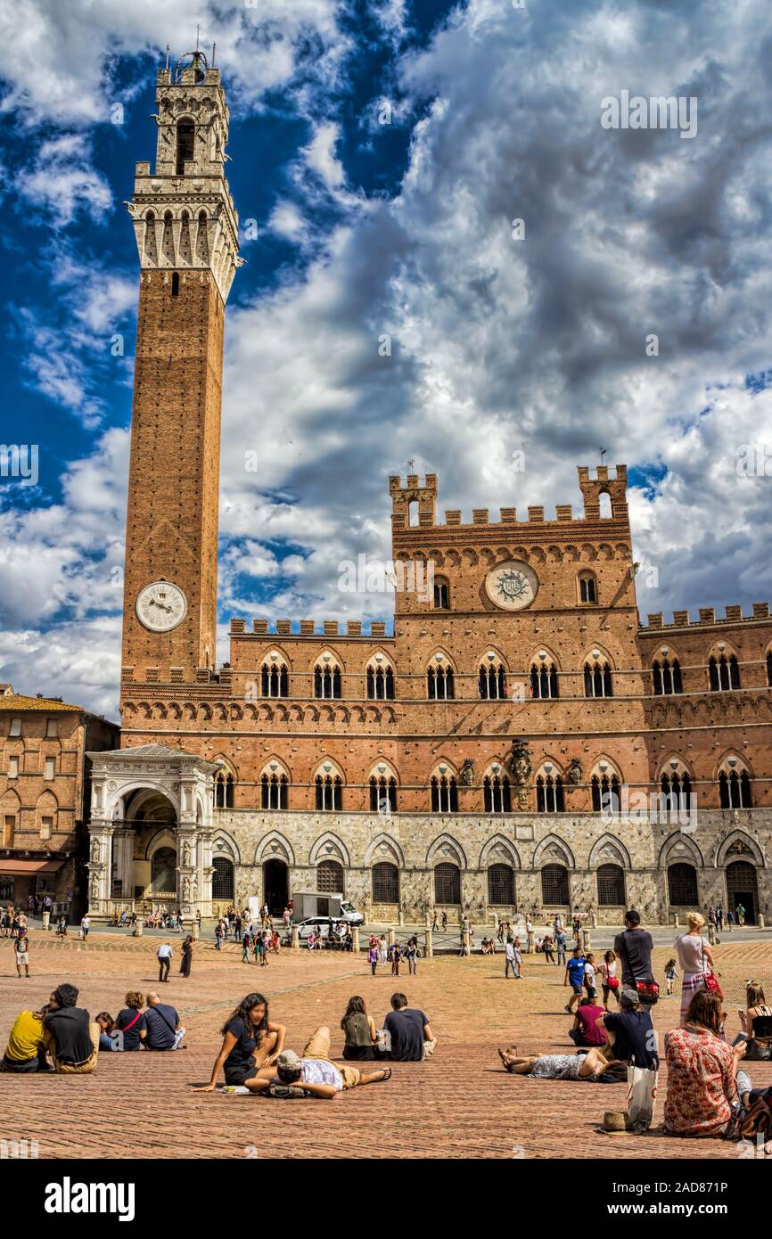 Siena, Public Palace Stock Photo - Alamy