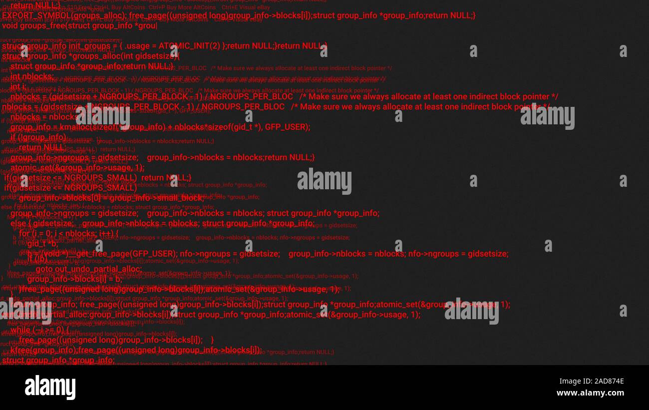 Red Screen Coding Hacker Concept Animation With Glitch Programming Code Typing Error Big Data