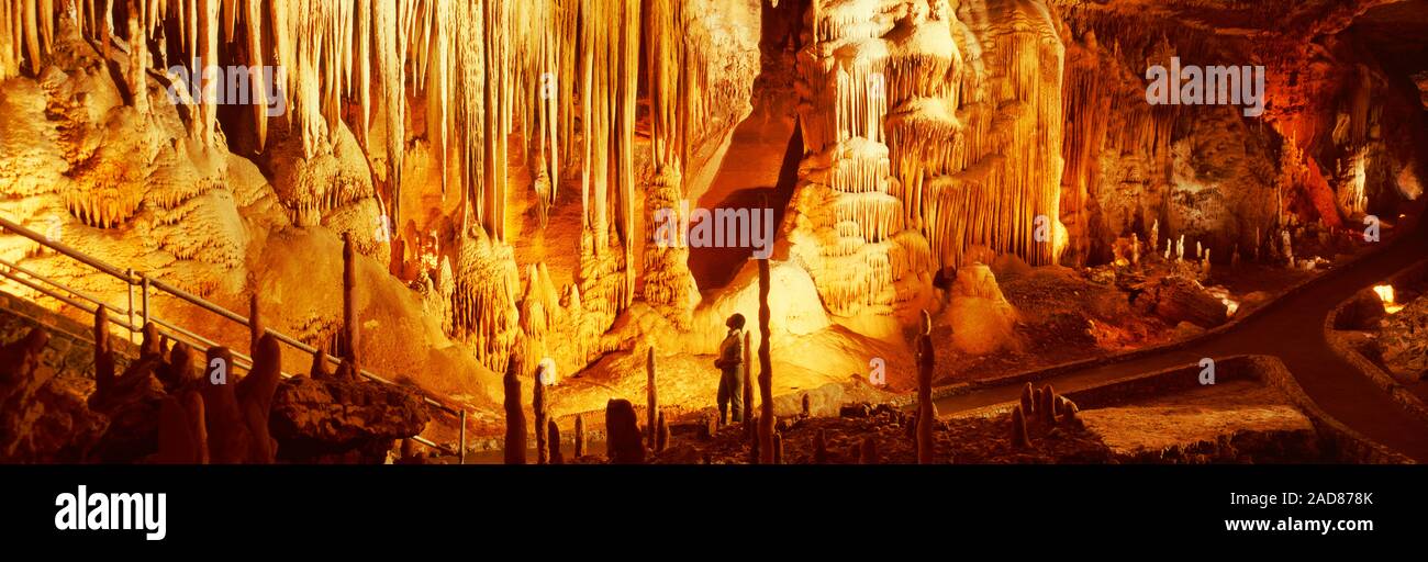 High Angle View Of A Cave, Blanchard Springs Cavern, Ozarks, Arkansas ...