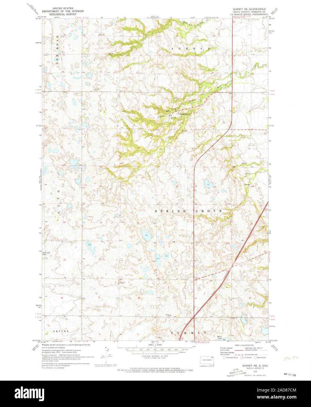 Map of summit south dakota Cut Out Stock Images & Pictures - Alamy