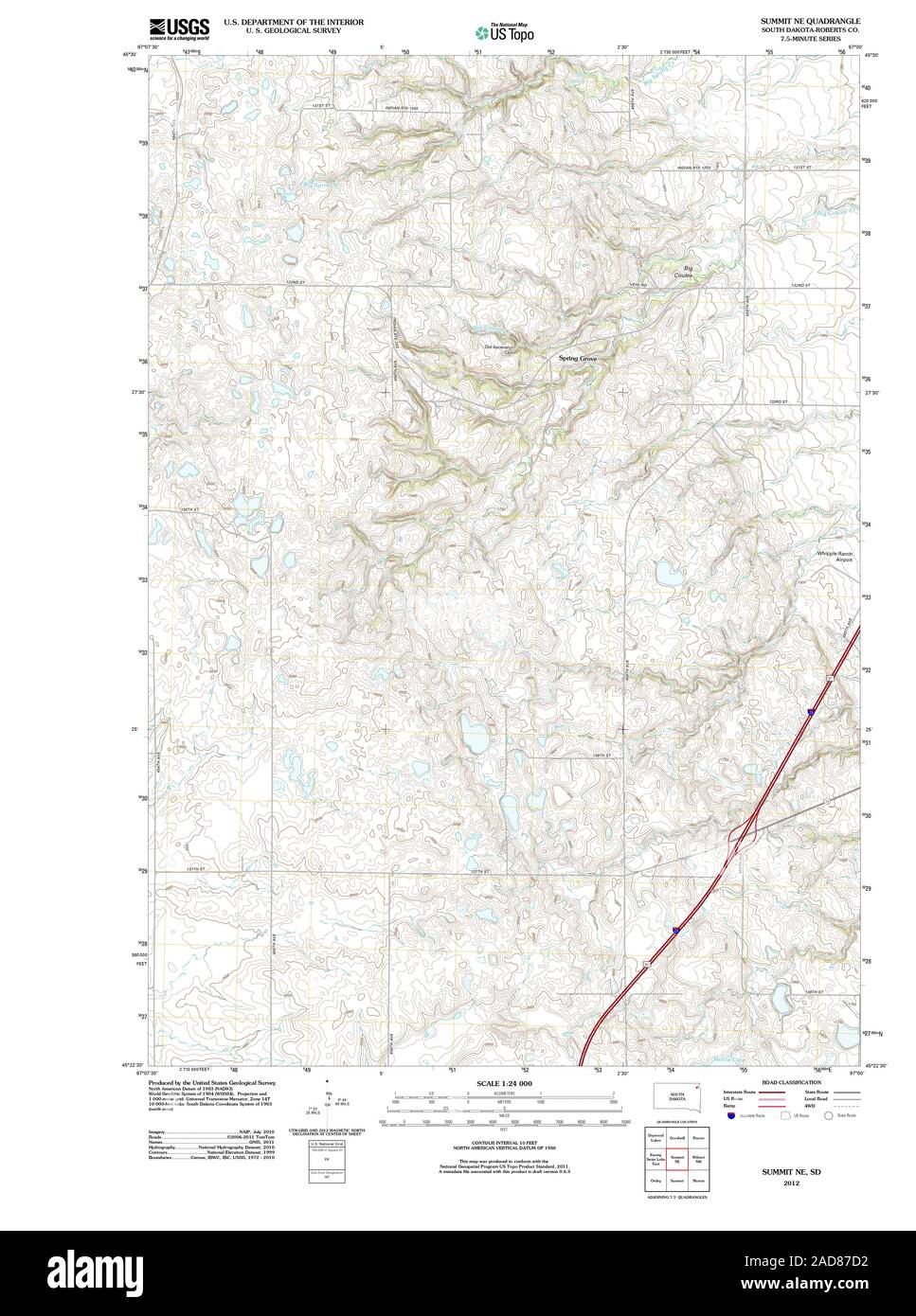 Map of summit south dakota hi-res stock photography and images - Alamy