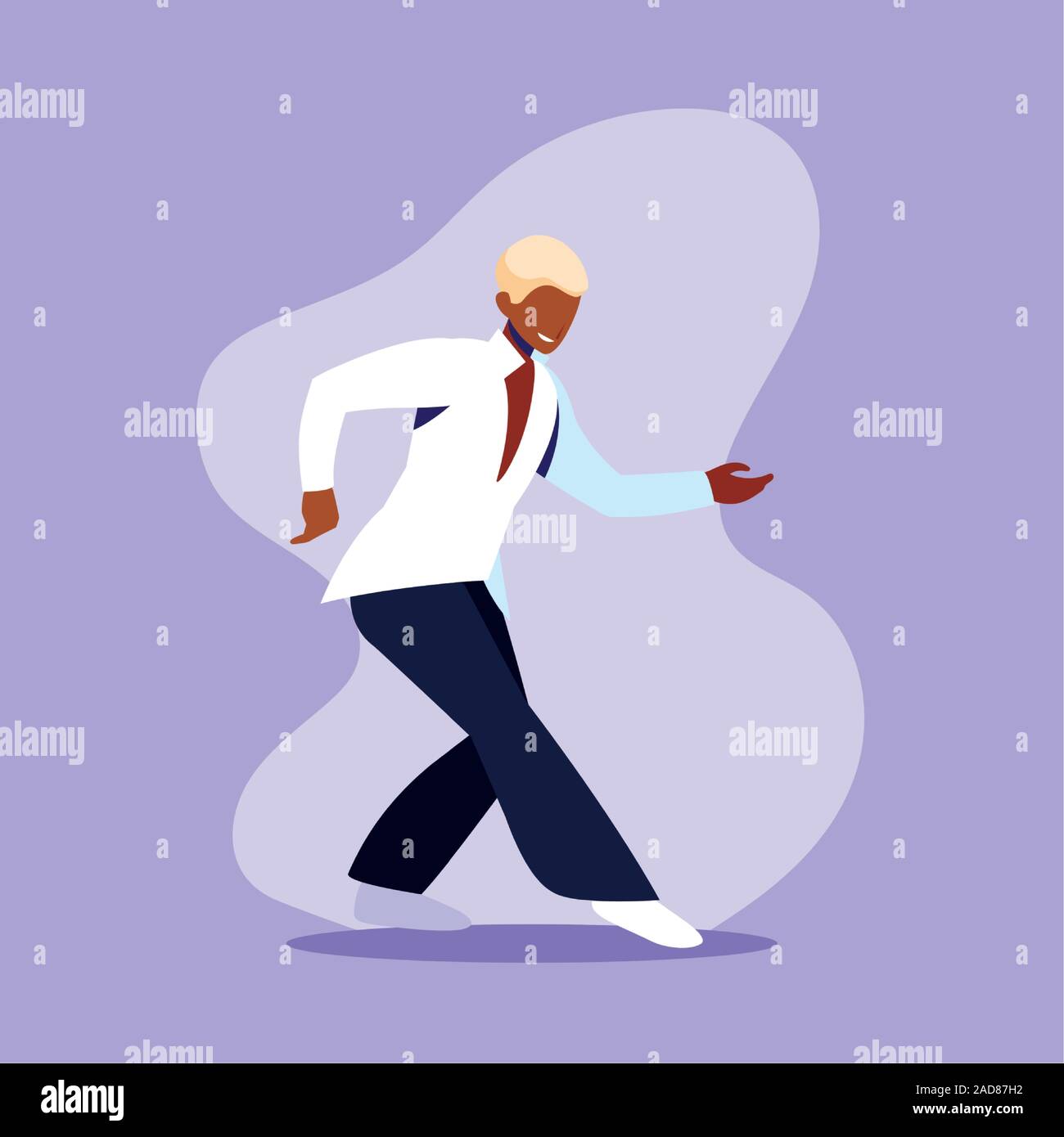 young man in pose of dancing, party, dancing club vector illustration ...