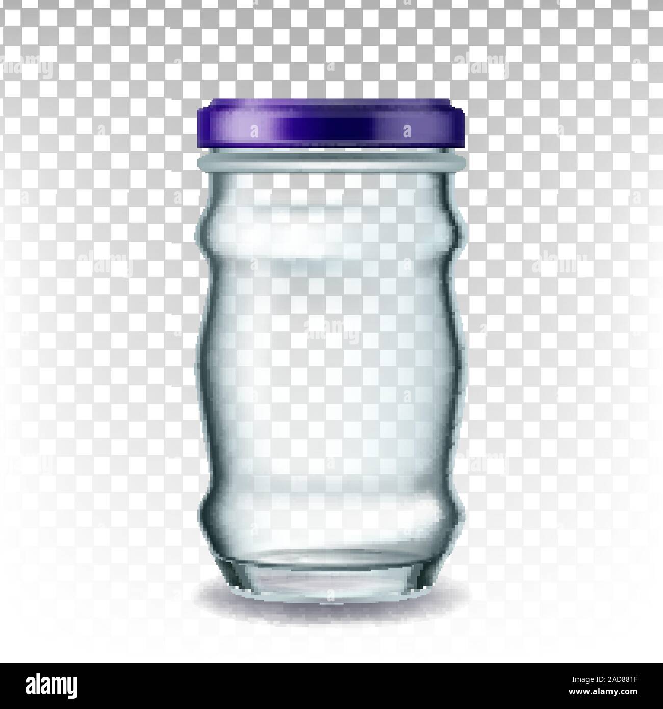 Jar Glass With Blue Cap For Storage Coffee Vector Stock Vector Image ...
