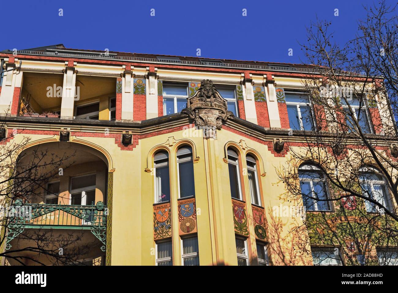 art nouveau house Stock Photo - Alamy