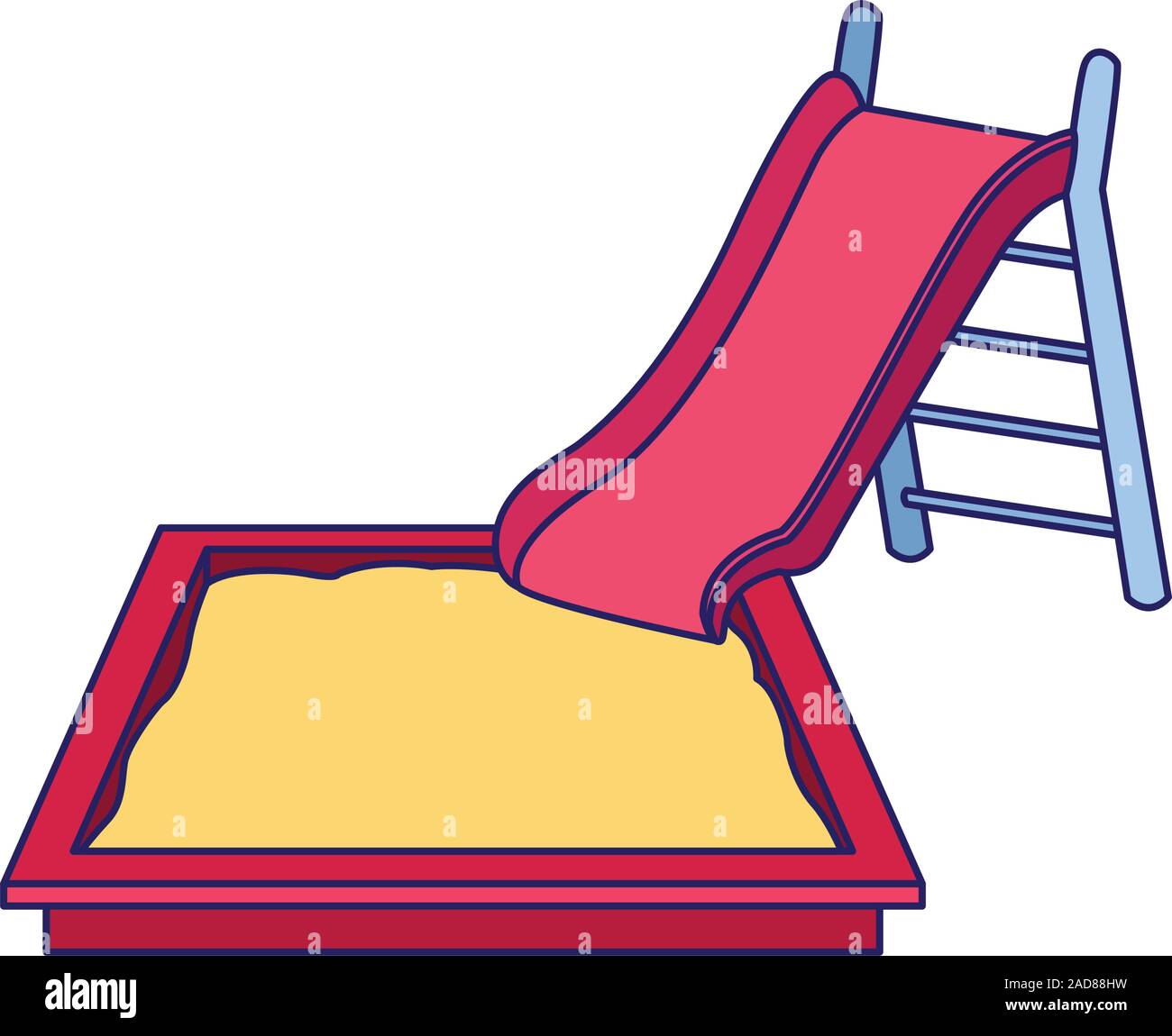 playground slide and sandbox, flat design Stock Vector Image & Art - Alamy