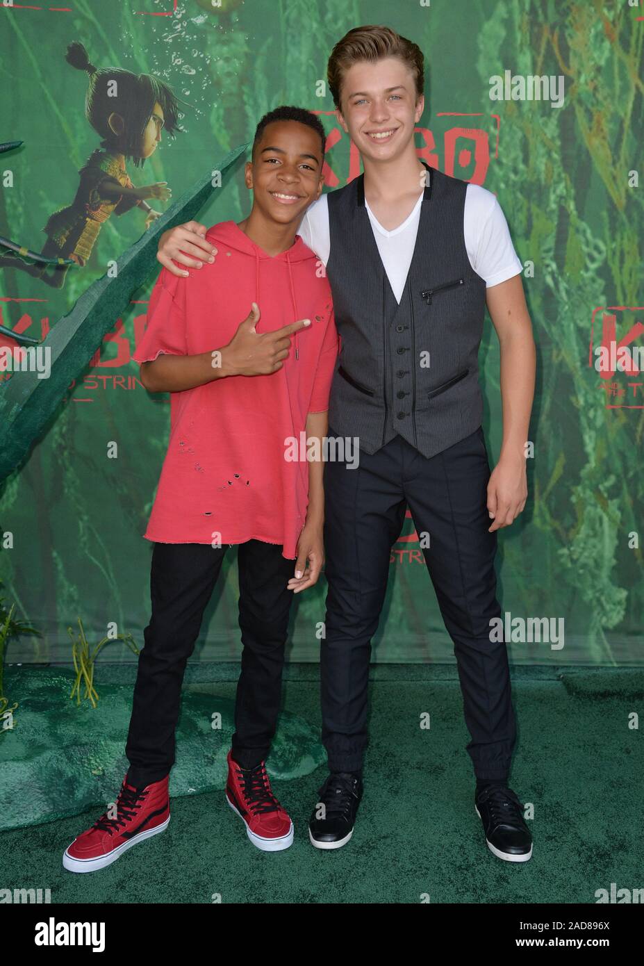 LOS ANGELES, CA. August 14, 2016: Actors Terrell Ransom Jr & Jacob ...