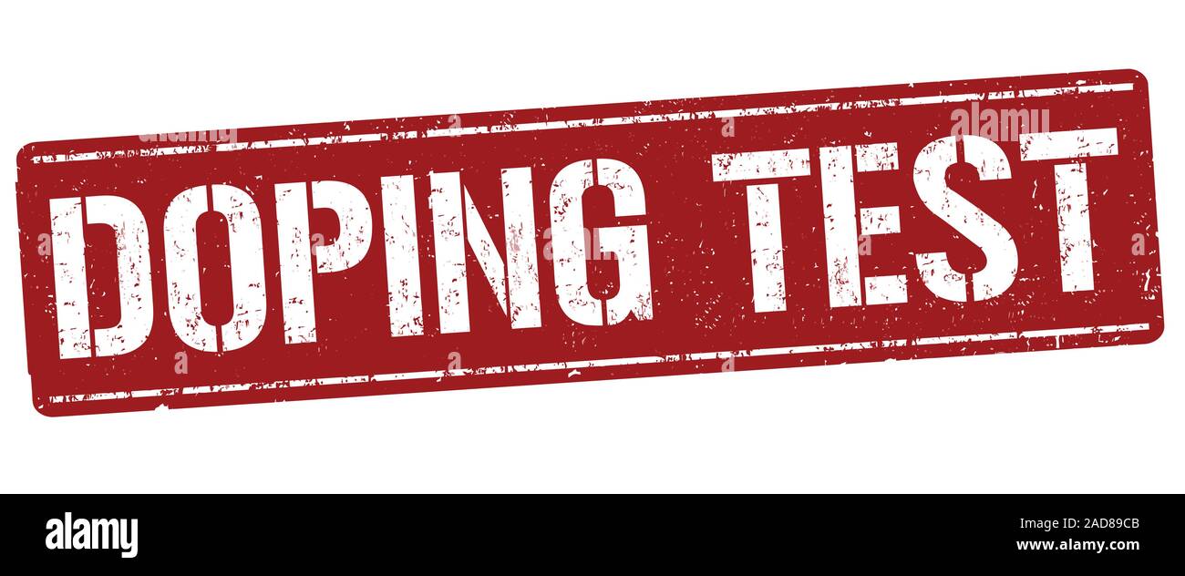 Doping test grunge rubber stamp on white, vector illustration Stock ...