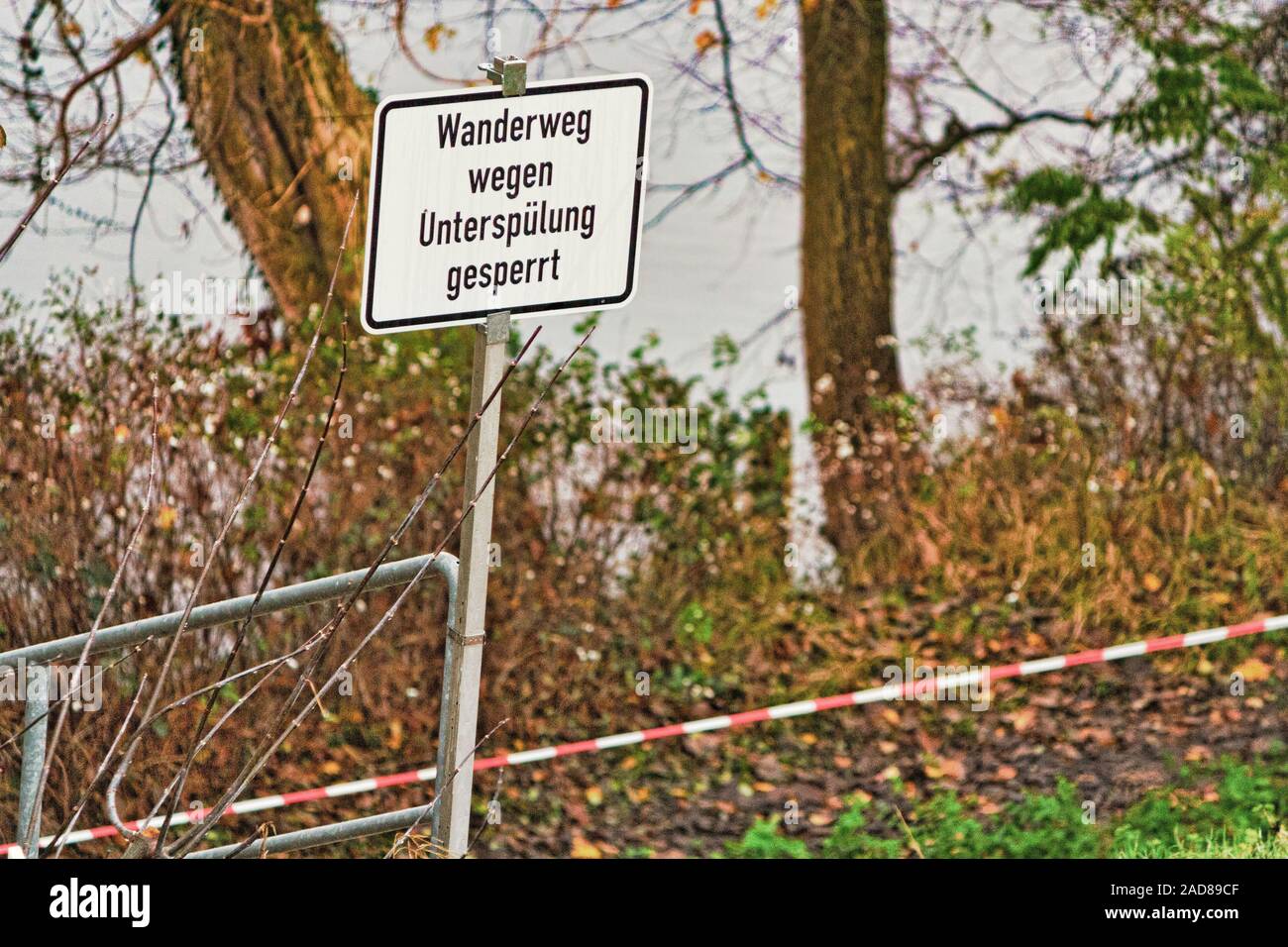 Hiking route blocked Stock Photo - Alamy