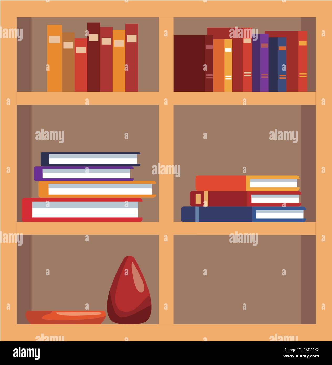 bookcase with books icon, colorful design Stock Vector Image & Art - Alamy