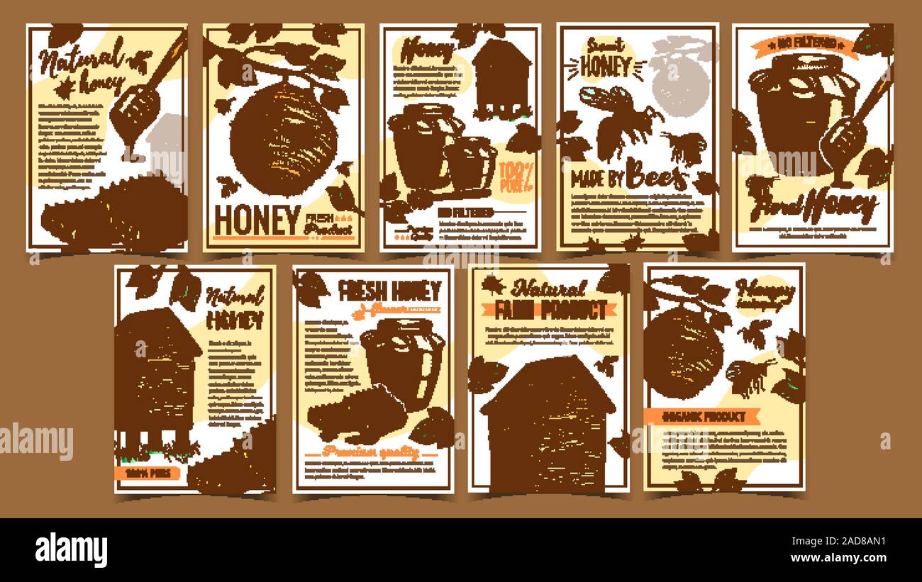 Bee Insect, Wild And Wooden Beehive Posters Vector Stock Vector Image ...