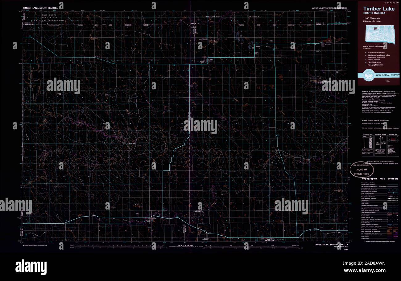 Timber lake map hi-res stock photography and images - Alamy