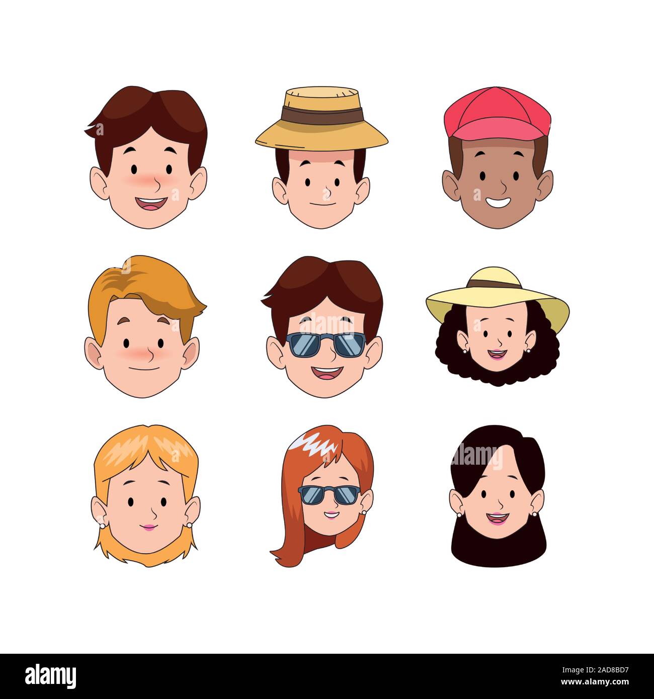 Set joyful young man Cut Out Stock Images & Pictures - Alamy