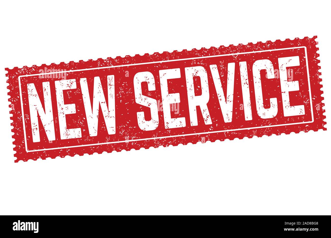 New service grunge rubber stamp on white, vector illustration Stock ...