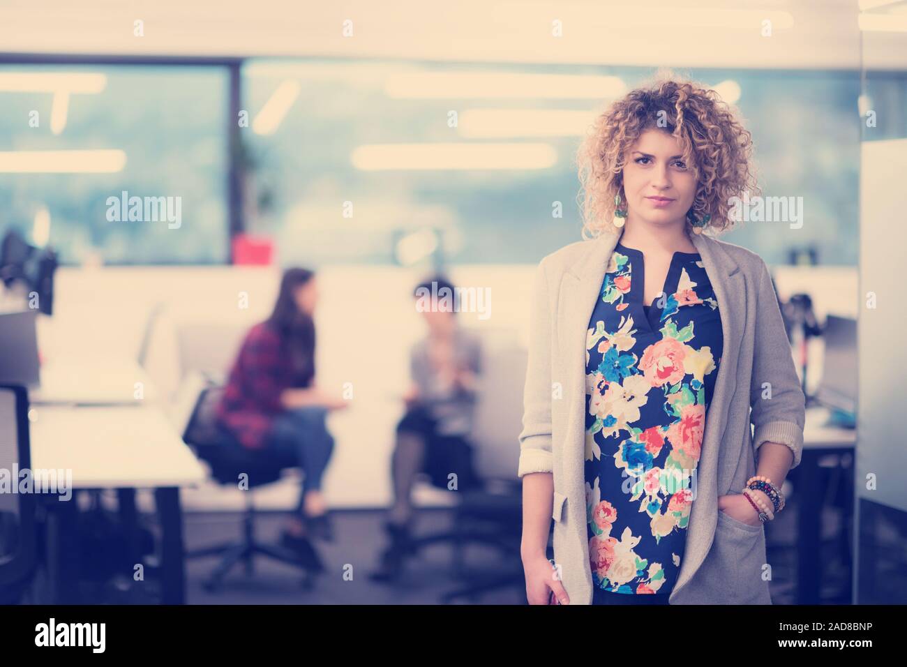 Portrait of successful female software developer Stock Photo - Alamy