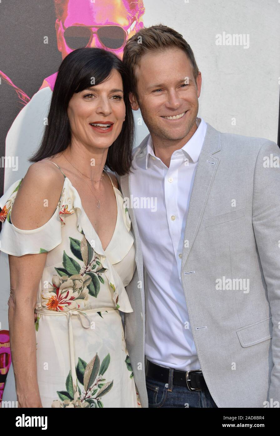LOS ANGELES, CA. August 15, 2016: Actress Perrey Reeves & husband Aaron ...