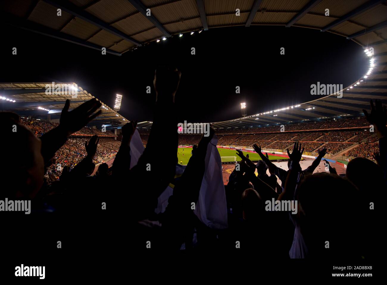 soccer fans support their favorite sports team Stock Photo - Alamy